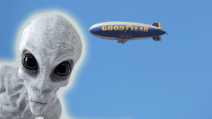 UFO Watchers Mistake Goodyear Blimp for Alien Craft - X96